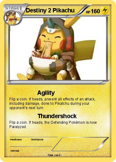 Pokémon Destiny 2 Pikachu - Agility - My Pokemon Card