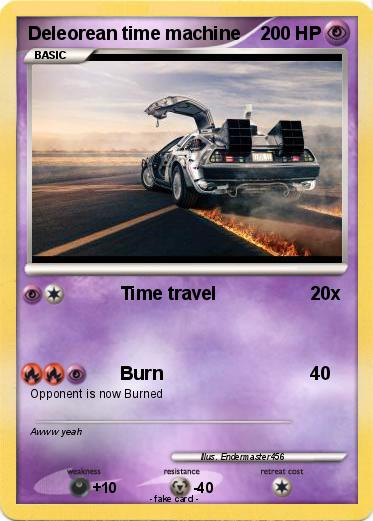 Pokémon Deleorean time machine - Time travel - My Pokemon Card