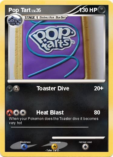 Pokémon Pop Tart 16 16 - Toaster Dive - My Pokemon Card