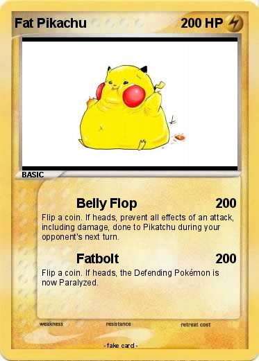 Pokémon Fat Pikachu 210 210 - Belly Flop - My Pokemon Card