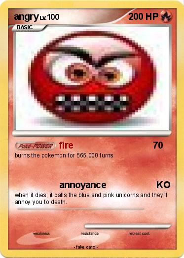 Pokémon angry - fire - My Pokemon Card