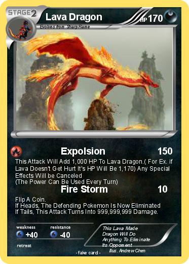 Pokémon Lava Dragon 43 43 - Expolsion - My Pokemon Card
