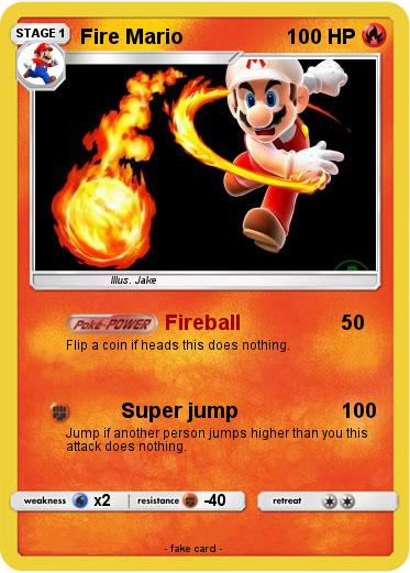 Pokémon Fire Mario 1191 1191 - Fireball - My Pokemon Card