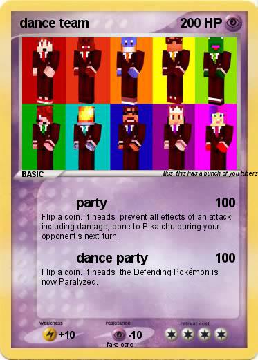 Pokémon dance team - party - My Pokemon Card