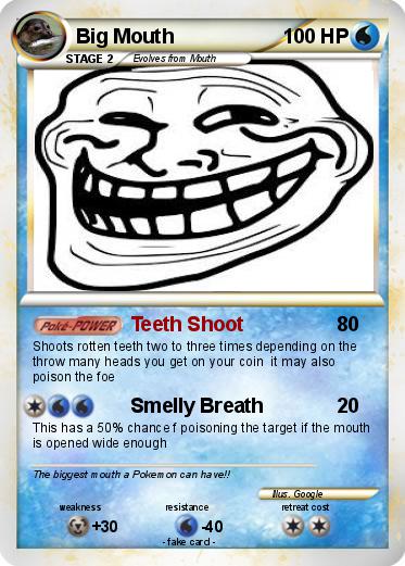 Pokémon Big Mouth 38 38 - Teeth Shoot - My Pokemon Card