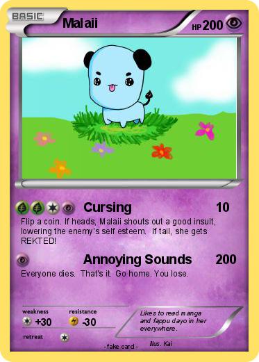Pokémon Malaii - Cursing - My Pokemon Card