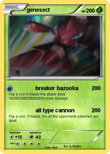 Pokémon genesect 1158 1158 - breaker bazooka - My Pokemon Card
