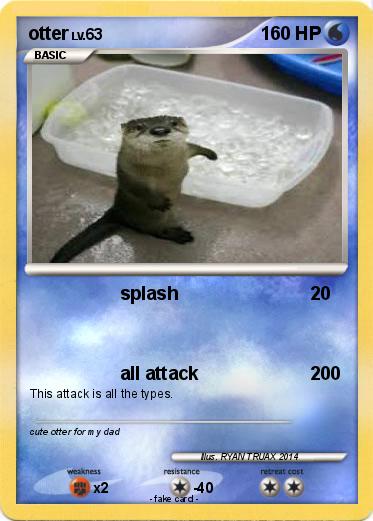 Pokémon otter 23 23 - splash - My Pokemon Card