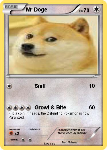 Pokémon Mr Doge - Sniff - My Pokemon Card
