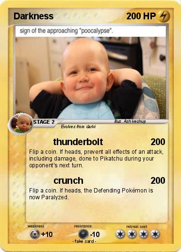 Pokémon Darkness 1203 1203 - thunderbolt - My Pokemon Card