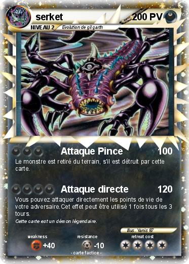 Pokémon serket - Attaque Pince - Ma carte Pokémon