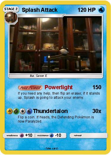 Pokémon Splash Attack 1 1 - Powerlight - My Pokemon Card