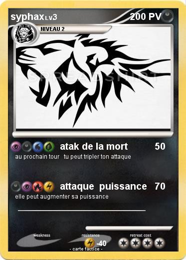 Pokémon syphax 3 3 - atak de la mort - Ma carte Pokémon