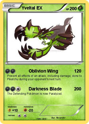 Pokémon Yveltal EX 226 226 - Oblivion Wing - My Pokemon Card