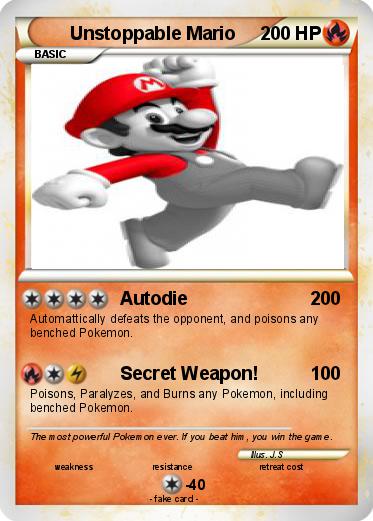 Pokémon Unstoppable Mario - Autodie - My Pokemon Card