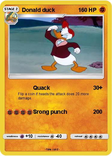 Pokémon Donald duck 291 291 - Quack - My Pokemon Card