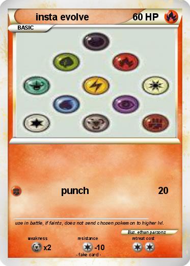 Pokémon insta evolve - punch - My Pokemon Card