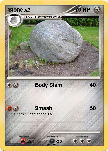 Pokémon Stone 330 330 - Body Slam - My Pokemon Card