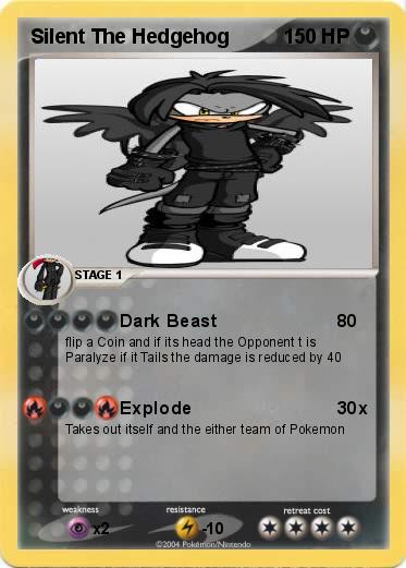 Pokémon Silent The Hedgehog - Dark Beast - My Pokemon Card