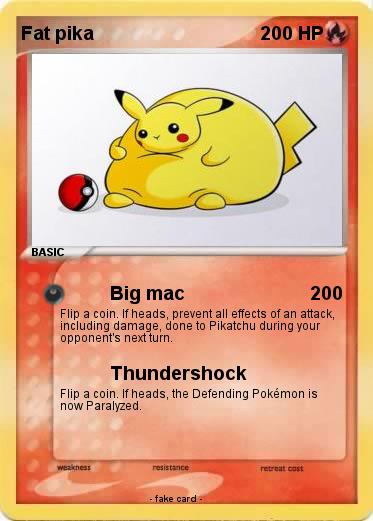 Pokémon Fat pika 5 5 - Big mac - My Pokemon Card