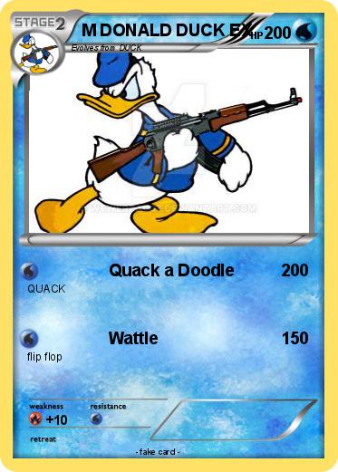 Pokémon M DONALD DUCK EX - Quack a Doodle - My Pokemon Card