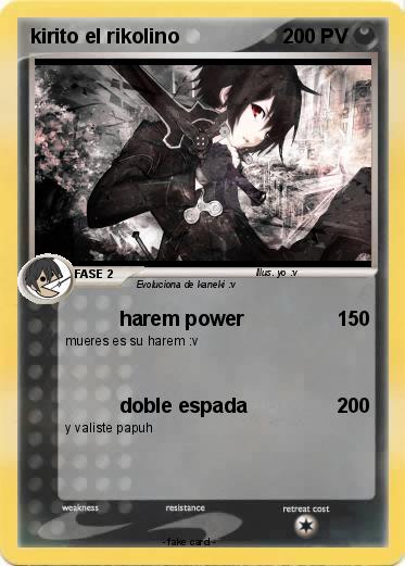 Pokémon kirito el rikolino - harem power - Mi carta pokémon