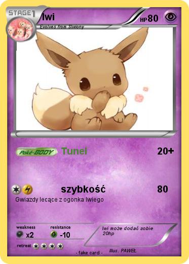 Pokémon Iwi 1 1 - Tunel - Twoja własna karta pokemon