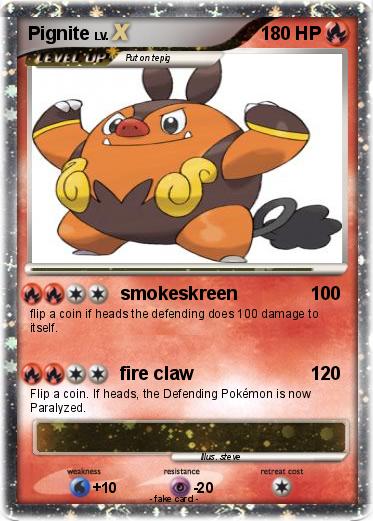 Pokémon Pignite 171 171 - smokeskreen - My Pokemon Card