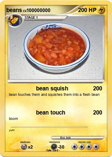 Pokémon beans 92 92 - bean squish - My Pokemon Card
