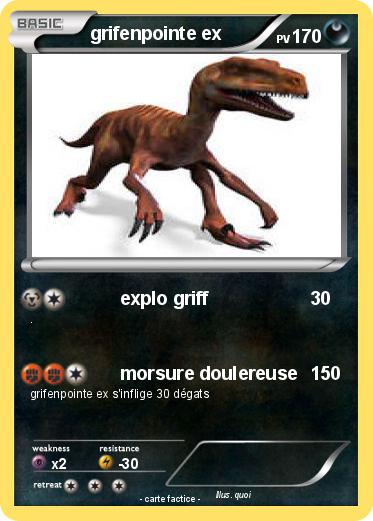 Pokémon grifenpointe ex - explo griff - Ma carte Pokémon