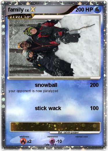 Pokémon family 476 476 - snowball - My Pokemon Card
