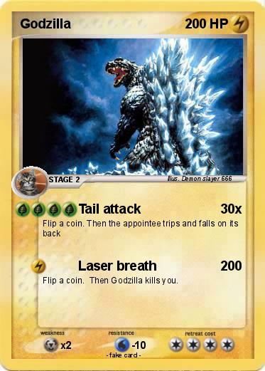 Pokémon Godzilla 1147 1147 - Tail attack - My Pokemon Card