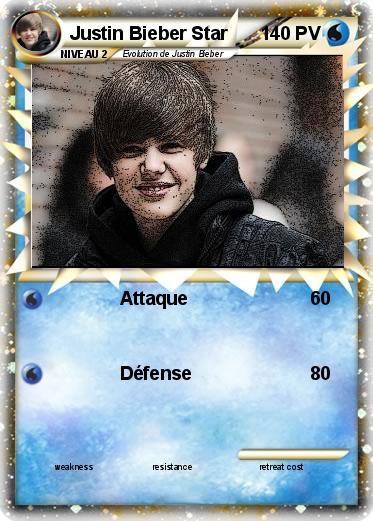 Pokémon Justin Bieber Star - Attaque - Ma carte Pokémon