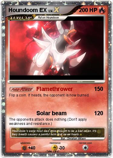 Pokémon Houndoom EX 13 13 - Flamethrower - My Pokemon Card