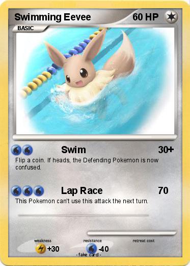 Pokémon Swimming Eevee 2 2 - Swim - My Pokemon Card