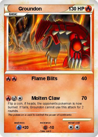 Pokémon Groundon 211 211 - Flame Blits - My Pokemon Card