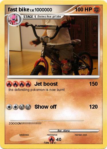 Pokémon fast bike - Jet boost - My Pokemon Card