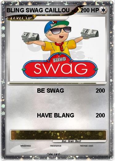 Pokémon BLING SWAG CAILLOU - BE SWAG - My Pokemon Card