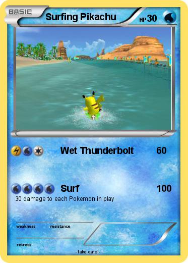 Pokémon Surfing Pikachu 103 103 - Wet Thunderbolt - My Pokemon Card