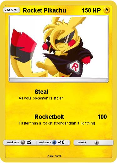 Pokémon Rocket Pikachu 7 7 - Steal - My Pokemon Card