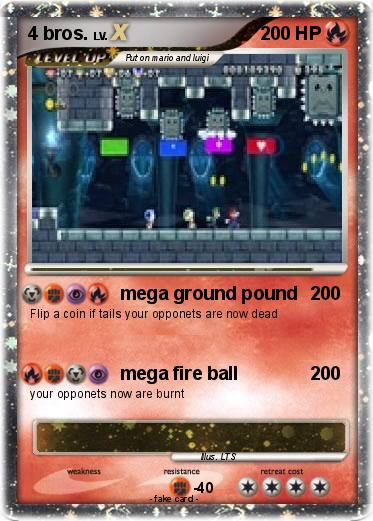Pokémon 4 bros - mega ground pound - My Pokemon Card