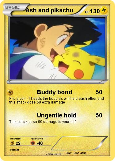 Pokémon Ash and pikachu 146 146 - Buddy bond - My Pokemon Card
