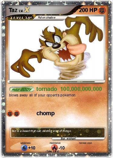 Pokémon Taz 51 51 - tornado 100,000,000,000 - My Pokemon Card