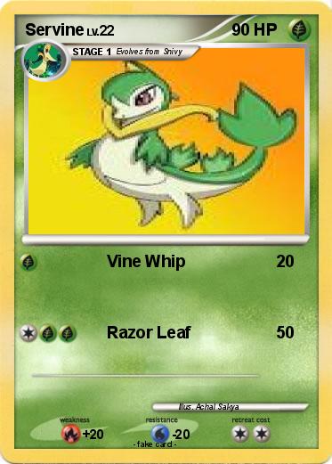 Pokémon Servine 235 235 - Vine Whip - My Pokemon Card