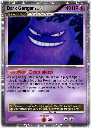 Pokémon Dark Gengar 12 12 - Deep sleep - My Pokemon Card