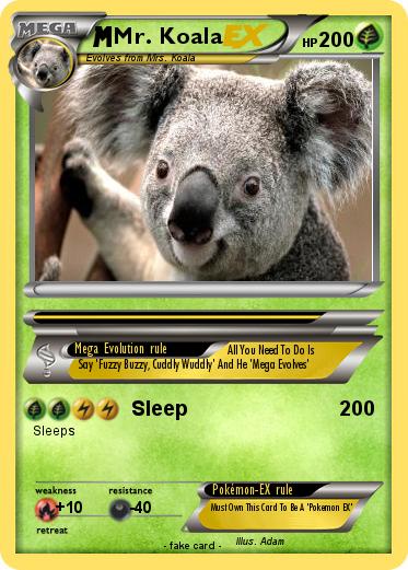 Pokémon Mr Koala 29 29 - Sleep - My Pokemon Card