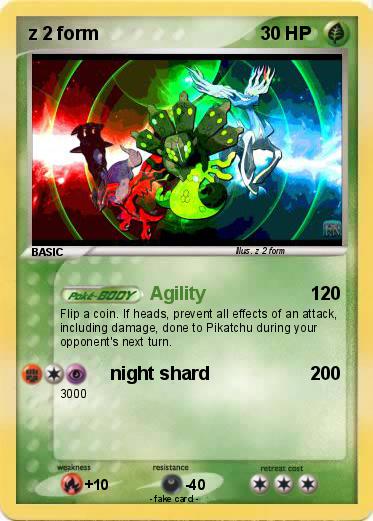 Pokémon z 2 form - Agility - My Pokemon Card