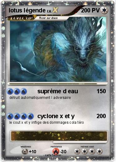 Pokémon lotus legende - suprème d eau - Ma carte Pokémon