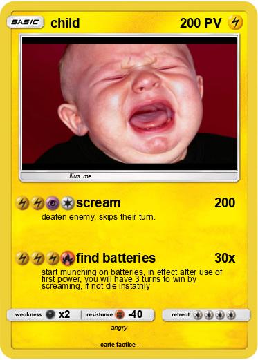 Pokémon child 230 230 - scream - Ma carte Pokémon