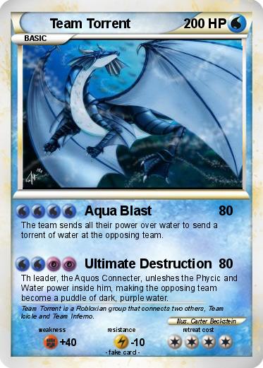 Pokémon Team Torrent - Aqua Blast - My Pokemon Card